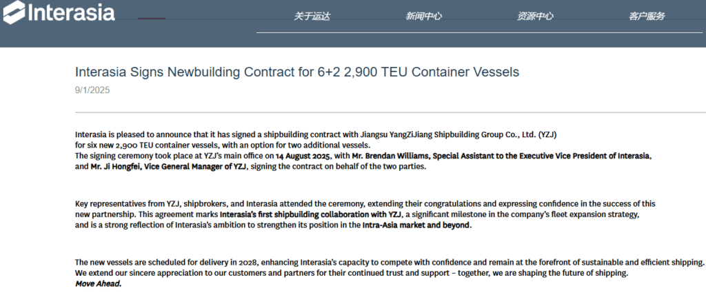 Yangzijiang Shipbuilding Secures Up to 8 Container Ships Order from ...