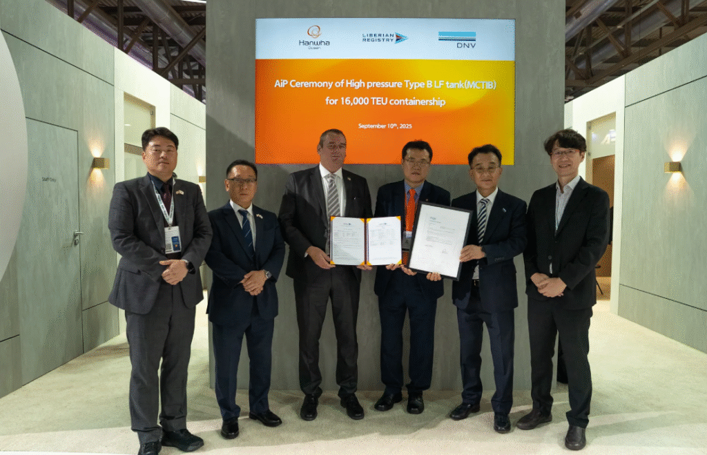 DNV Awards AiP to Hanwha Ocean for High-Pressure Type B LNG Fuel Tank ...